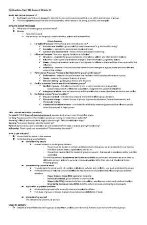 [Group Dynamics] Chapter 3 - Inclusion and Identity - CHAPTER 3 ...