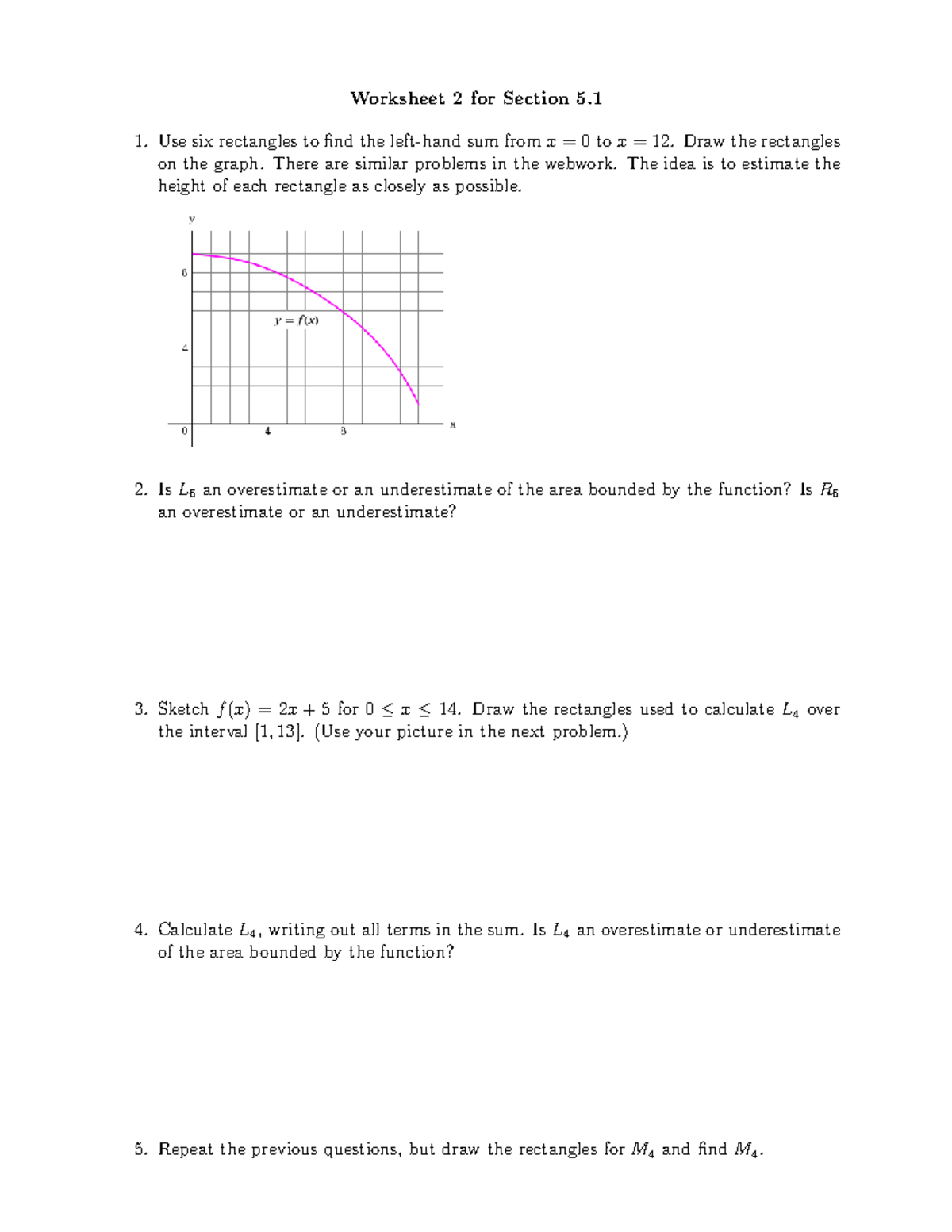 S23 worksheet 2 5 1 - Worksheet 2 for Section 5. Use six rectangles to ...
