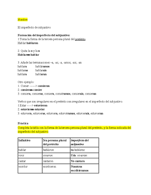 Mandatos informales (informal commands) - Nombre: Mandatos informales ...