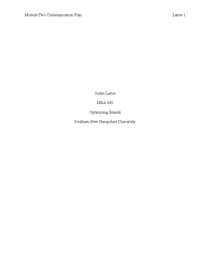 2-2 Communication Plan - 2-2 Communication Plan Diana Semack MBA-645 ...