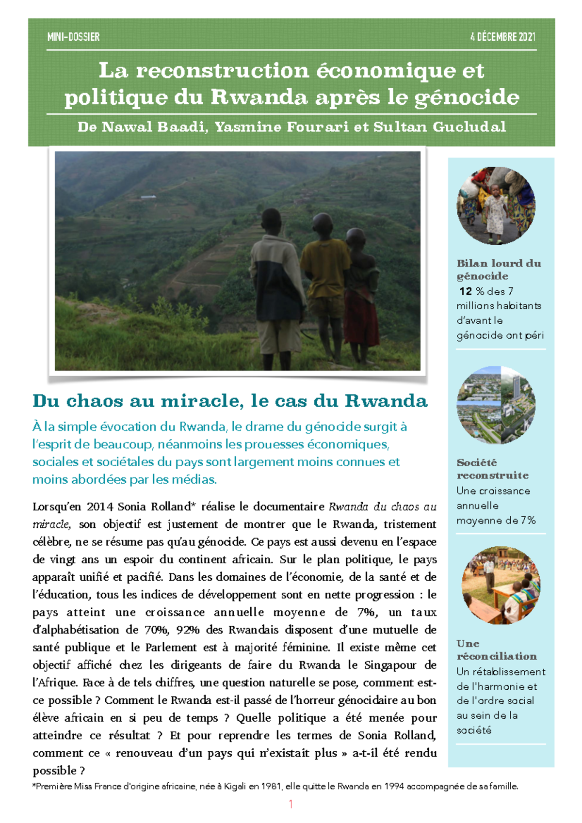 Mini dossier Rwanda - devoir sur le génocide, bonne note reçue - La ...