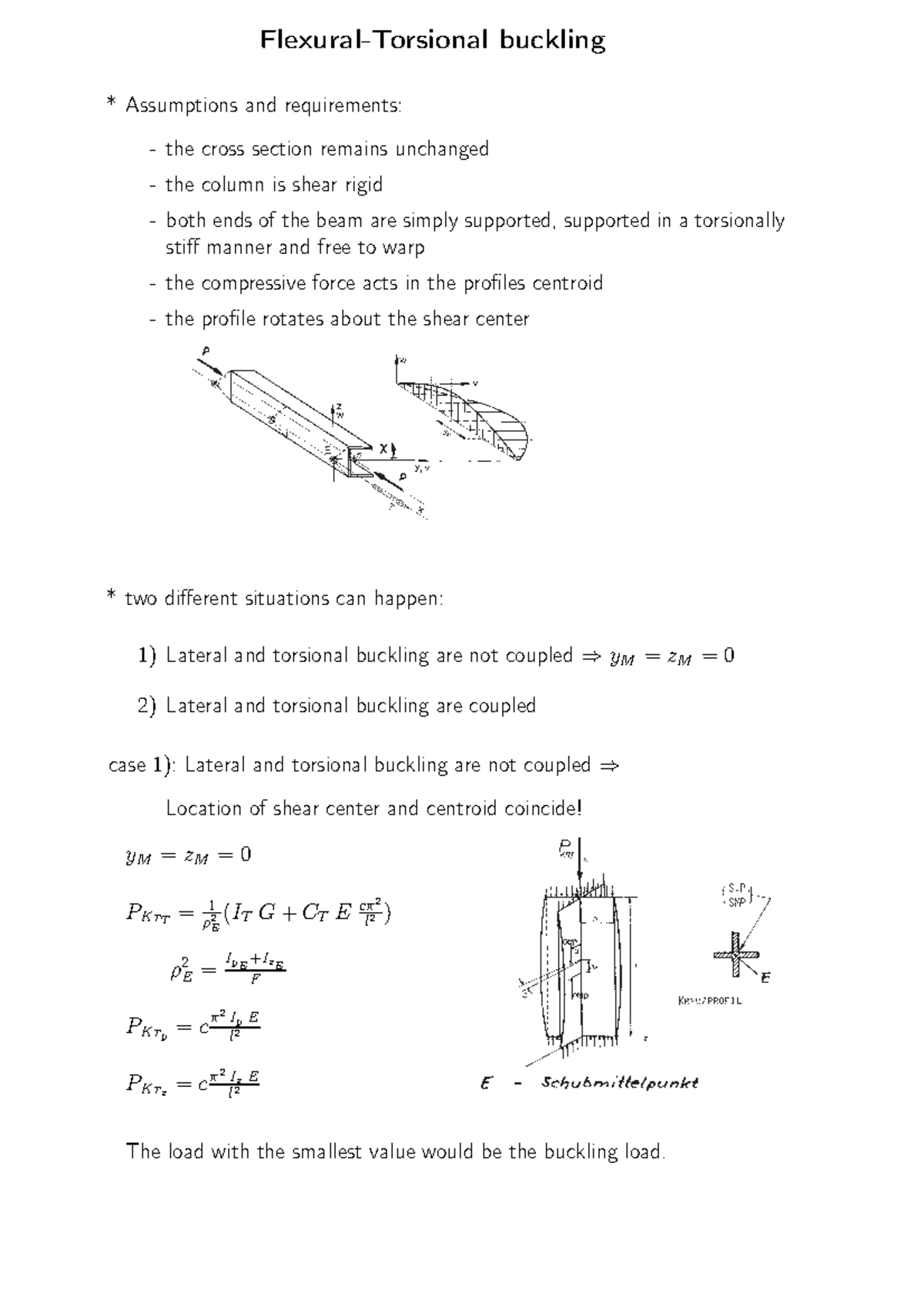 Appendix-Flexural-Torsional buckling - buckling Assumptions and ...