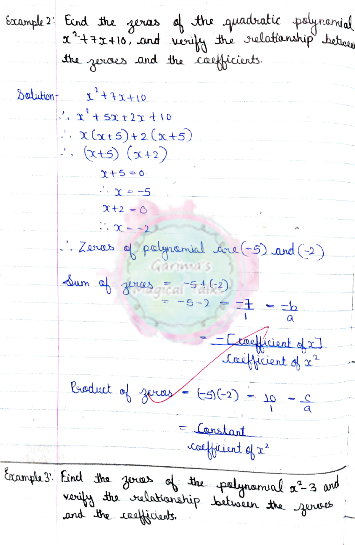 Examples Polynomials - 10th handwritten notes contain full syllabus ...
