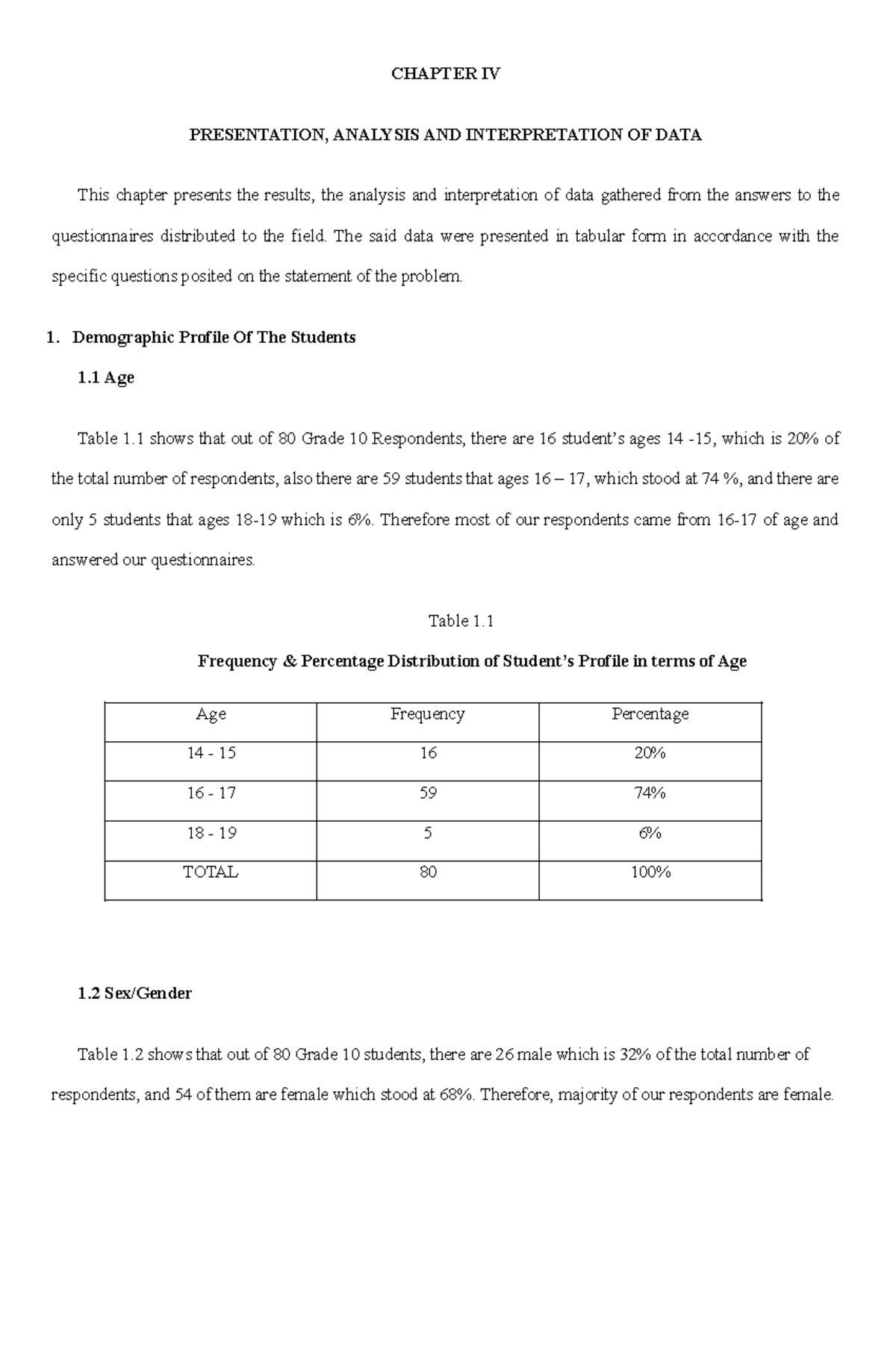 Chapter IV wiith Solution - CHAPTER IV PRESENTATION, ANALYSIS AND ...