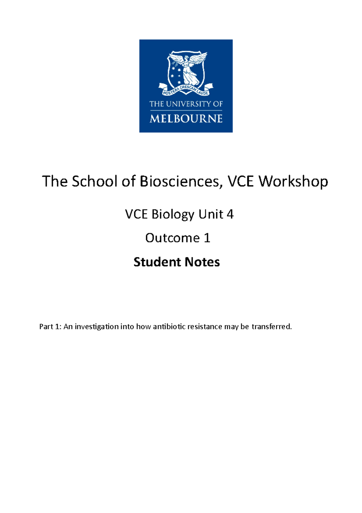 VCE Biology Student Notes Activity 1 - AOS2 2021 - The School of ...