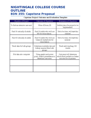 Capstone Project Proposal Work Plan - BDN 355 Capstone Project Work ...
