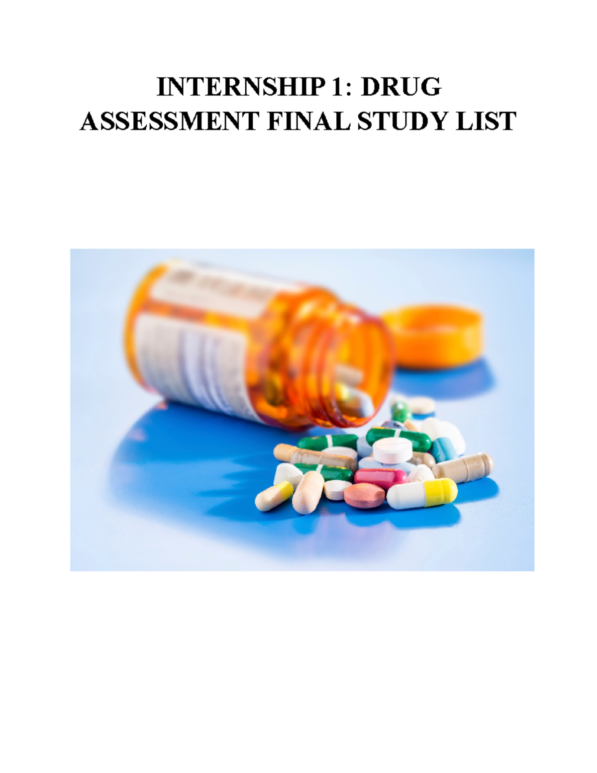 23E89A6B-3D28-4A7F-A529-610745 C063FA.drug list - INTERNSHIP 1: DRUG ...