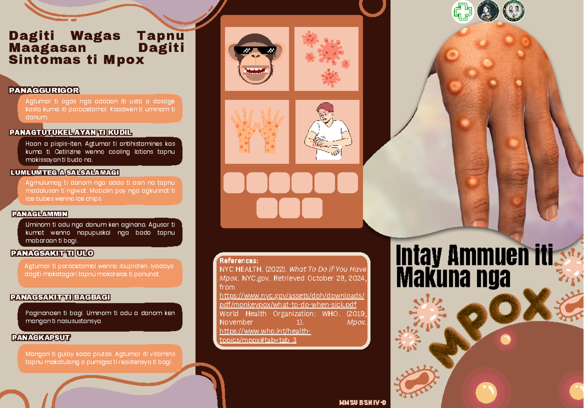 MPOX - mpox brochure - Intay Ammuen iti Makuna nga Dagiti Wagas Tapnu ...