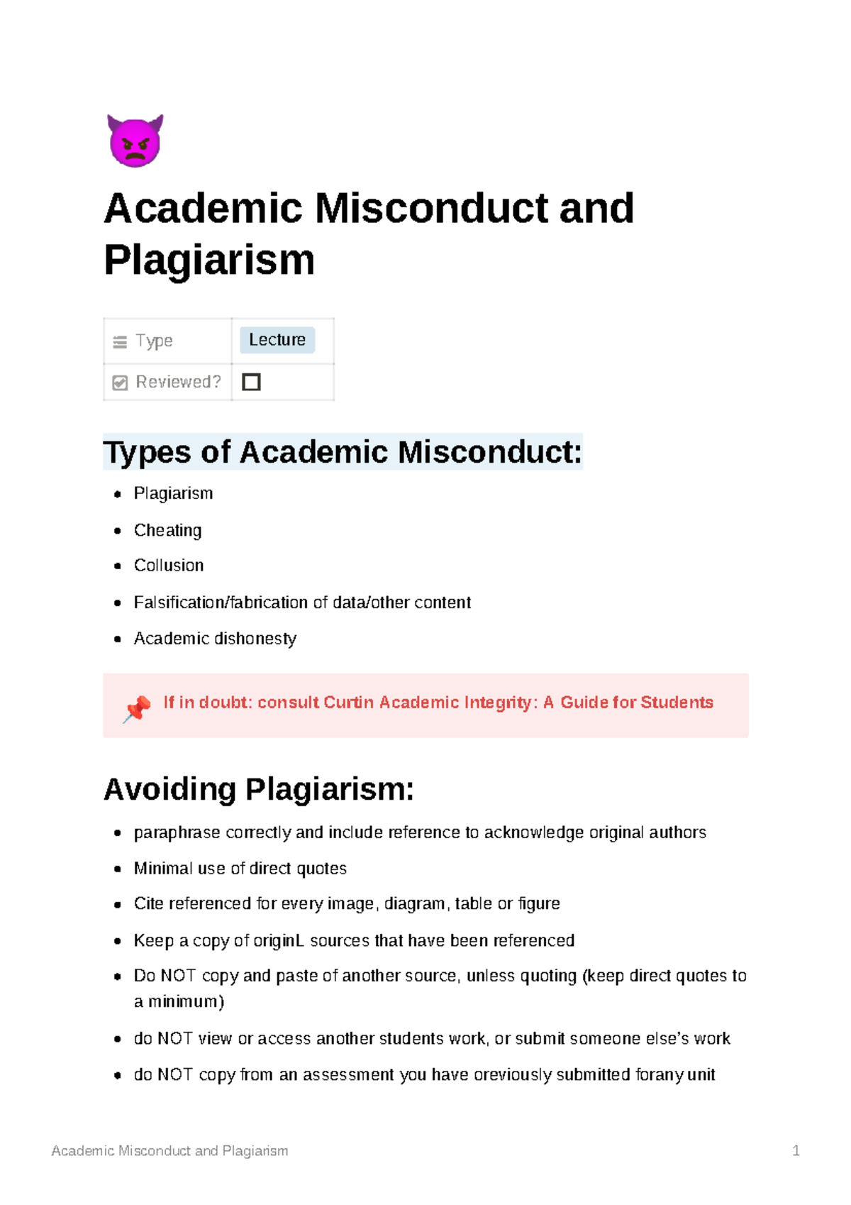 Academic Misconduct and Plagiarism - pdf) 750 words 10% must used ...