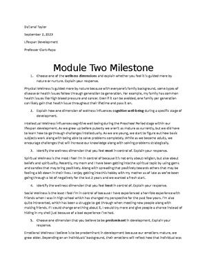 SCS 200 Module Six Short Responses - Da’Janai Taylor February 2, 2024 ...