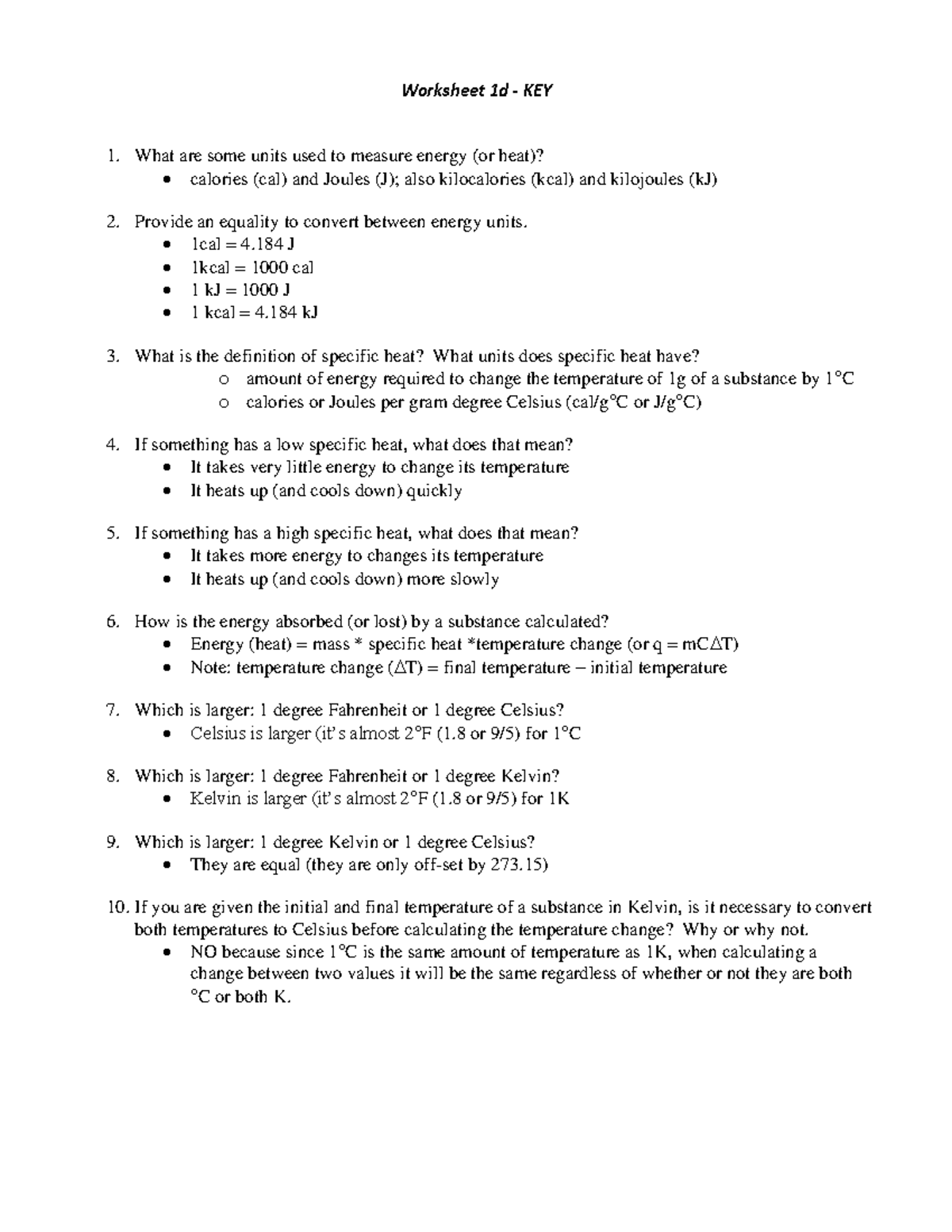Worksheet Ch 1d-KEY - Pre-exam practice problems - Worksheet 1d - KEY ...