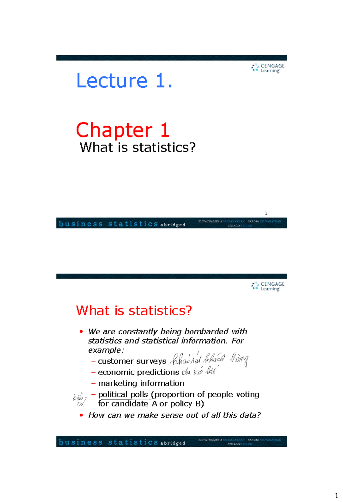 Lecture 1 - Chapter 1 What is statistics? 1 Lecture 1. What is ...