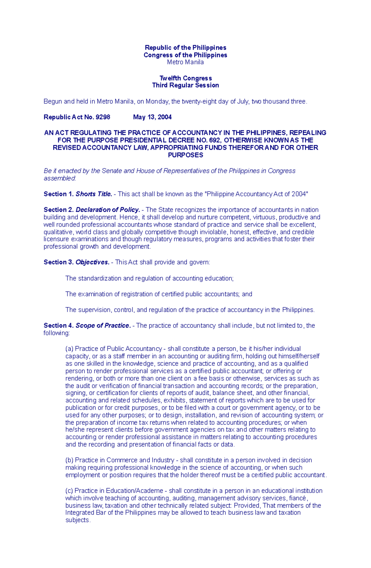 4-RA-9298 - Accounting for Audit - Republic of the Philippines Congress ...