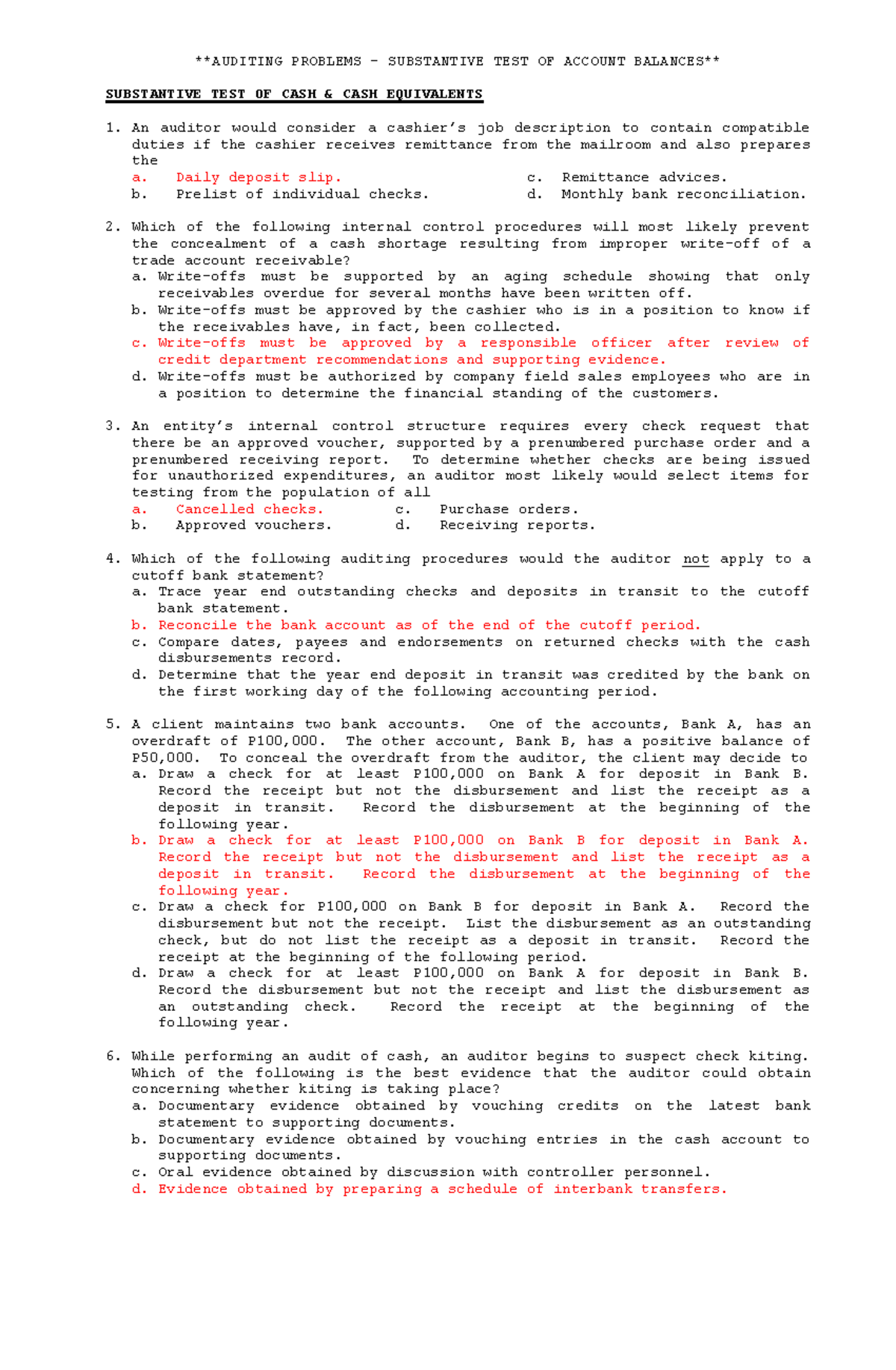 sample-practice-exam-2020-questions-and-answers-auditing-problems