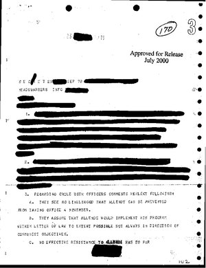 Informe secreto de la CIA sobre chile 1971pdf -SP-EC I AL NATIONAL I N ...