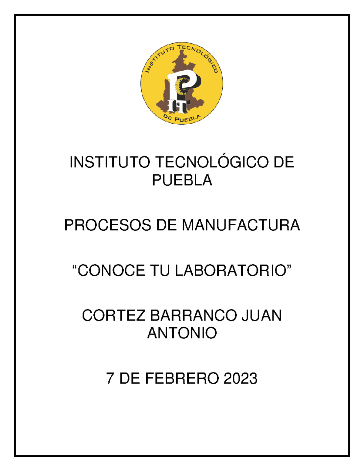 Conoce TU Laboratorio ...