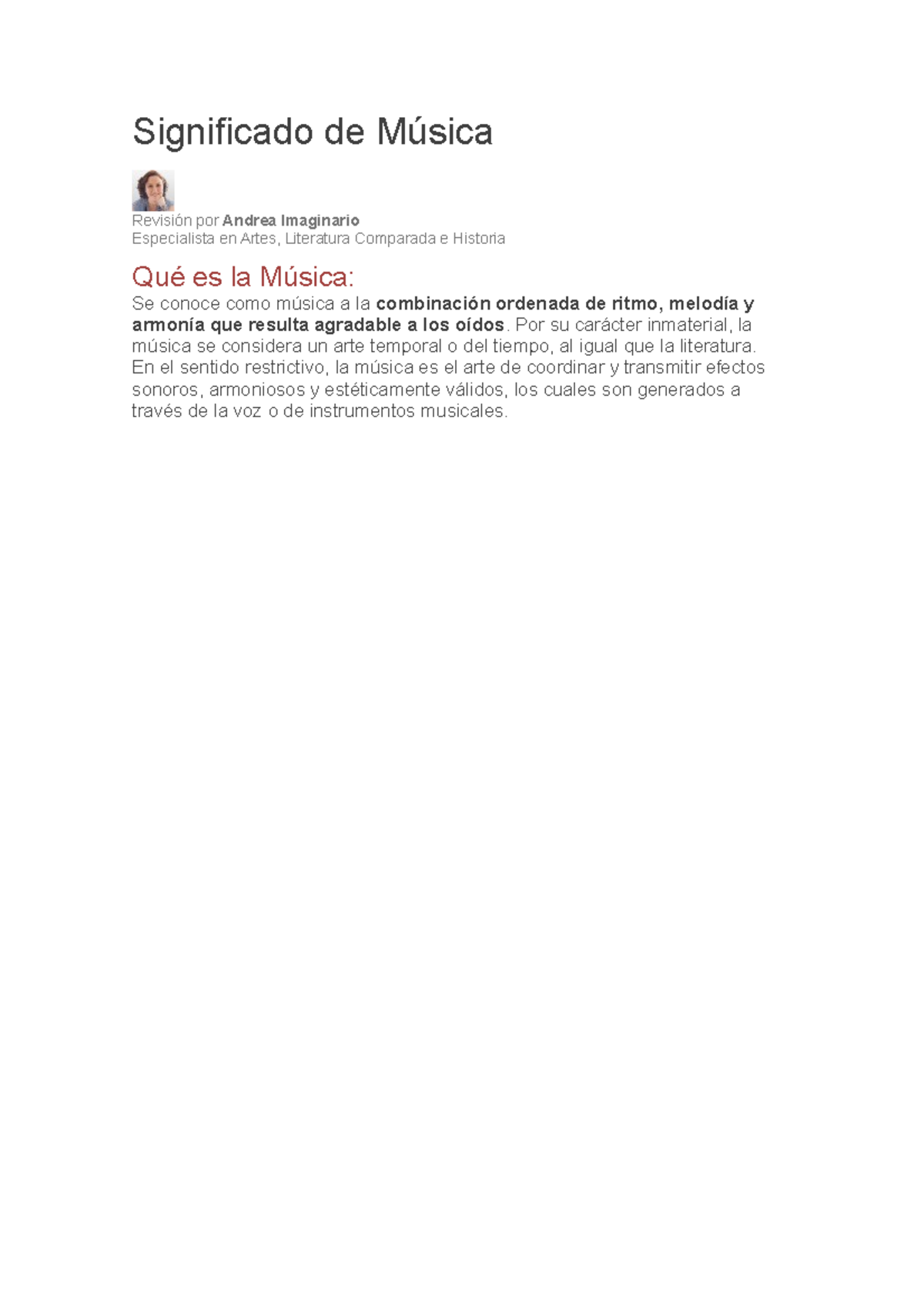 Significado de Música - Nota: 7 - Significado de Música Revisión por ...