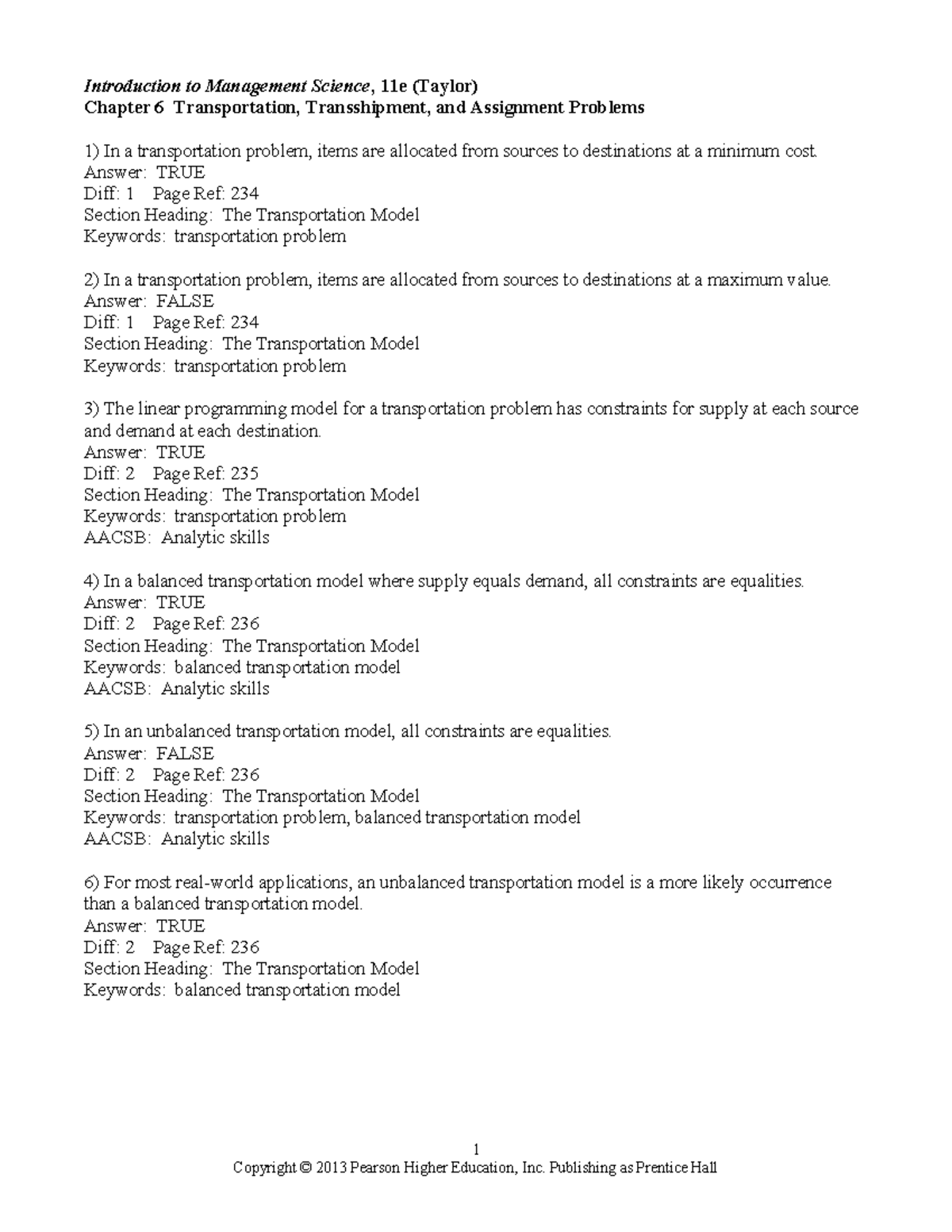 Taylor ims11 tif ch06-transfortation - Introduction to Management ...