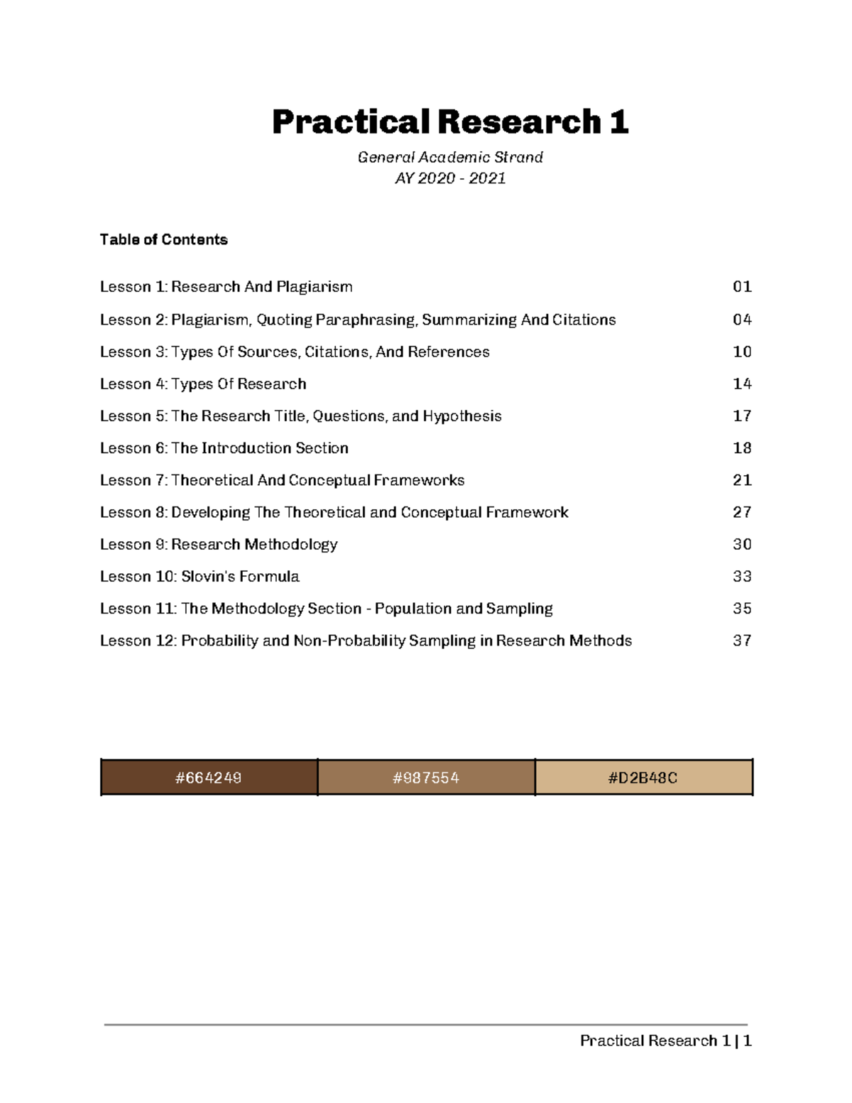 Practical Research 1 - General Academic Strand Practical Research AY ...