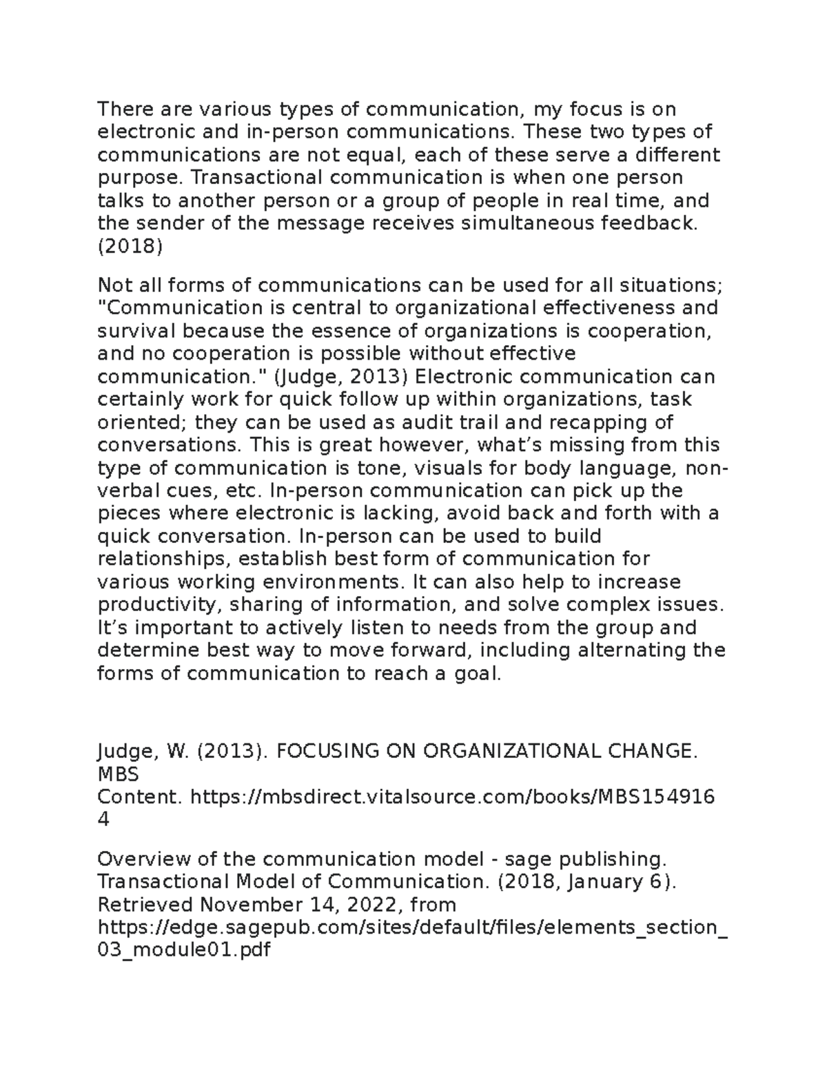 3-1 Discussion Organizational Communication - There are various types ...