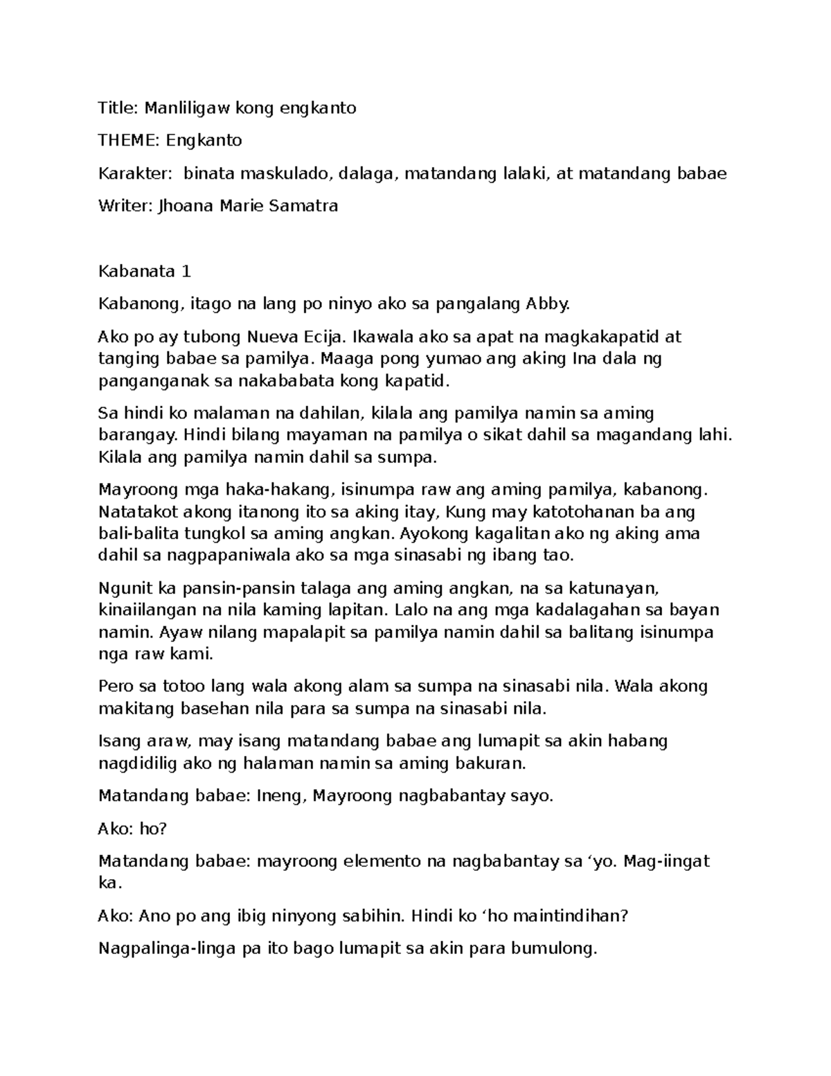 Manliligaw kong engkanto - Title: Manliligaw kong engkanto THEME ...