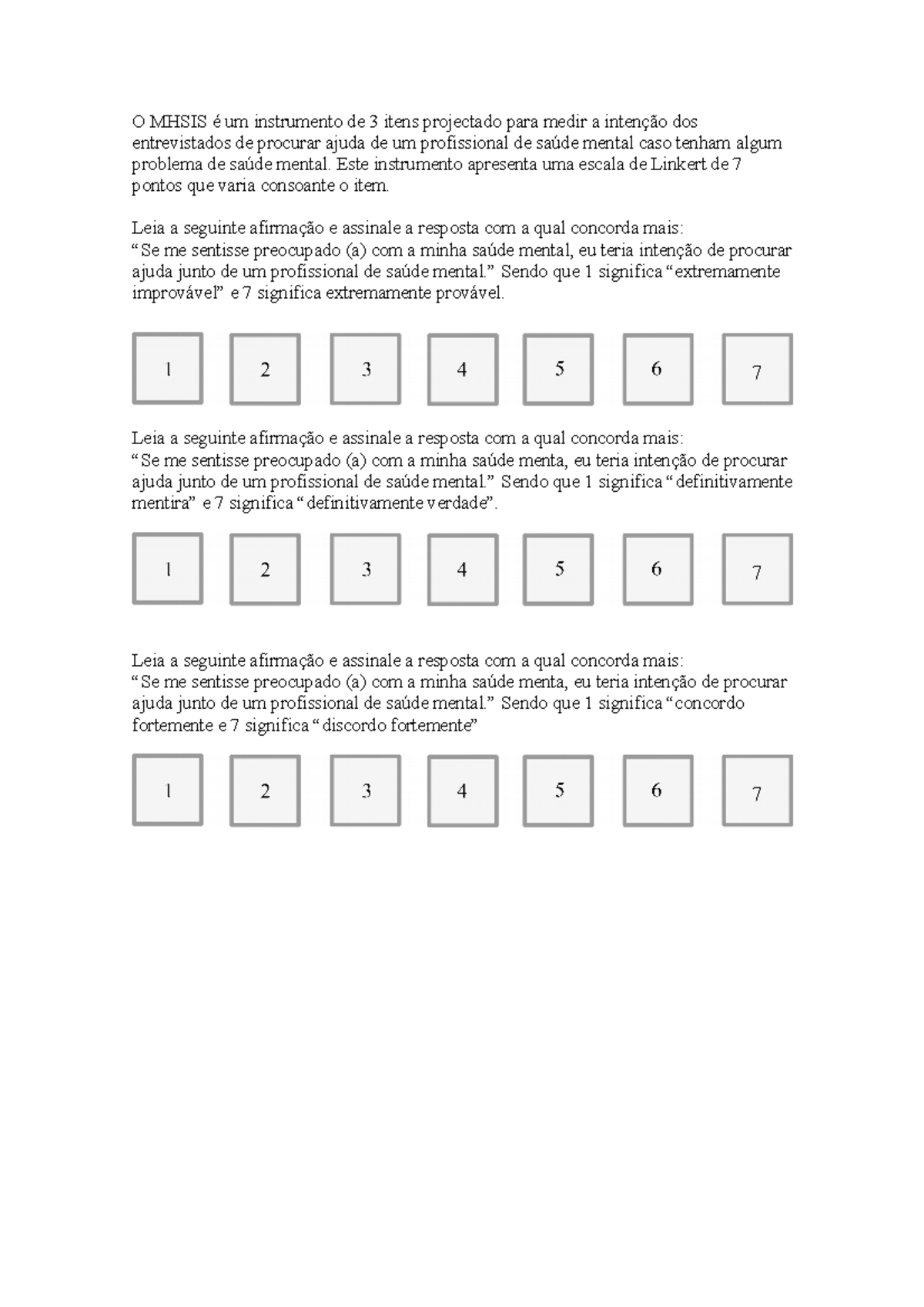 Mhsis - teste de avaliação psicológica - psicologia - O MHSIS é um ...