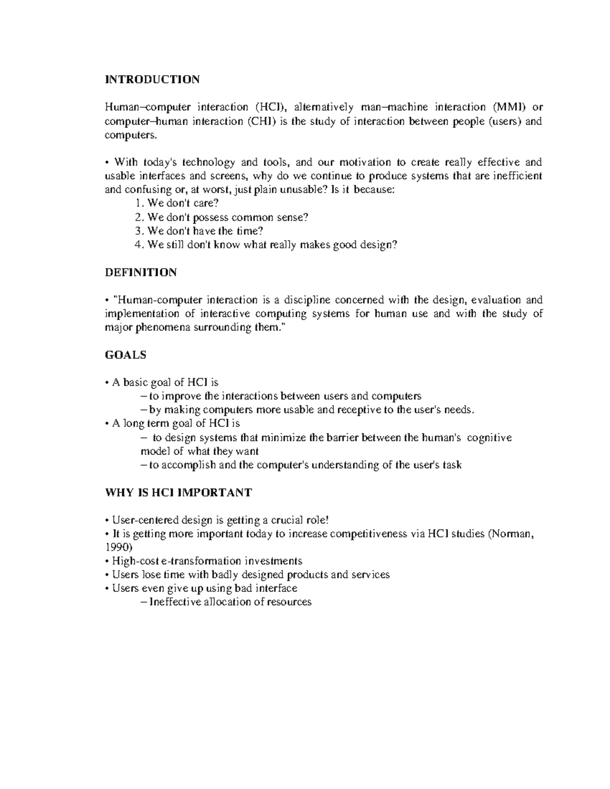 UNIT-1 - JNTUH - INTRODUCTION Human–computer interaction (HCI ...