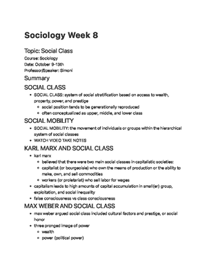 Sociology Week 4 - Week 4 notes about culture - Sociology Week 4 Topic ...