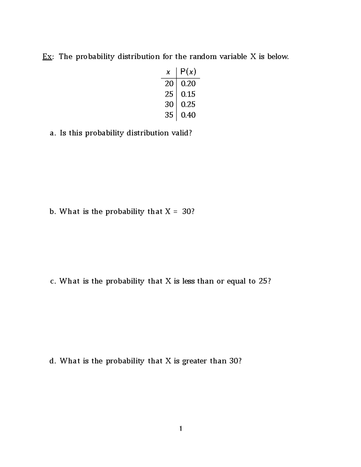 Section 5 - 5.6 Teach by Prof.Weidong-Chen - Ex: The probability distribution for the random ...