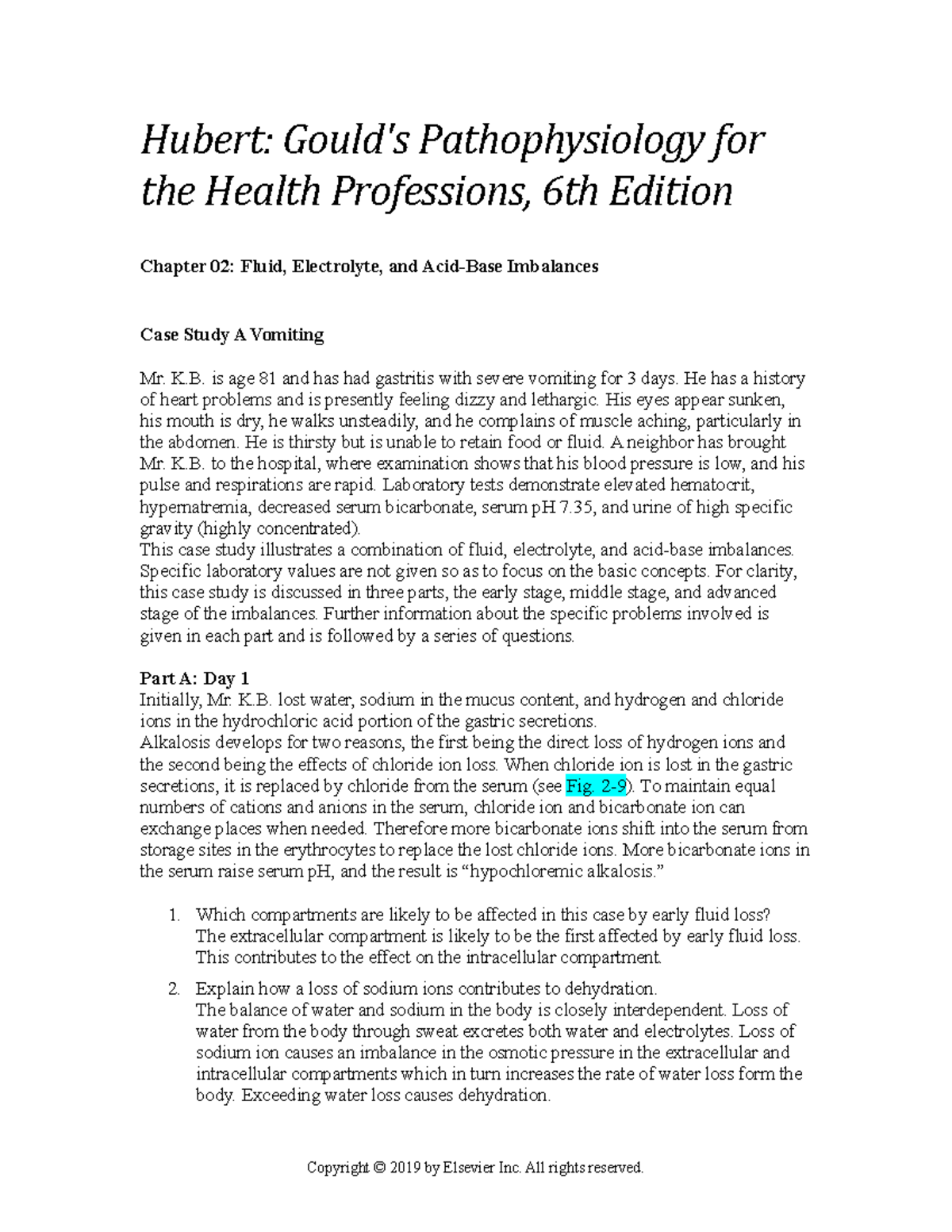 Ch. 2 Case Study - Hubert: Gould's Pathophysiology for the Health ...