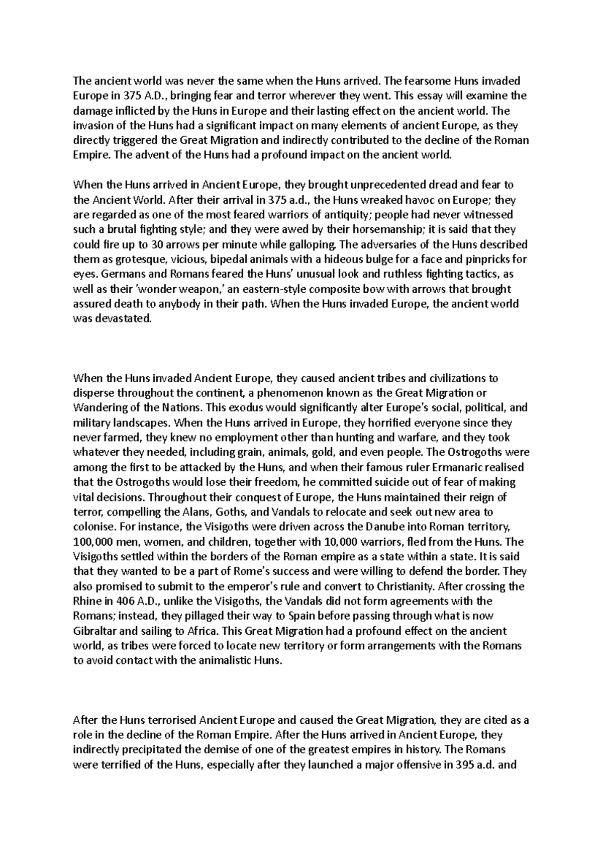 Huns Arrival in Europe - The ancient world was never the same when the ...