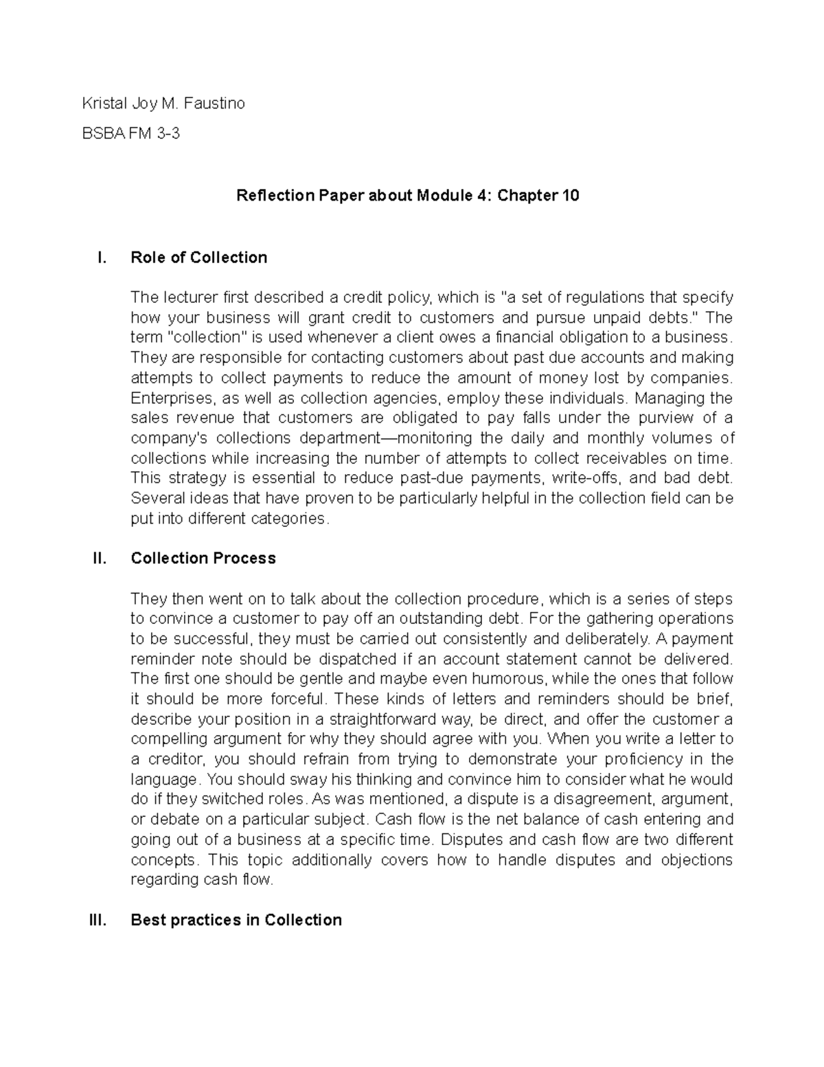 Reflection Paper about Module 4 Chapter 10 - Kristal Joy M. Faustino ...