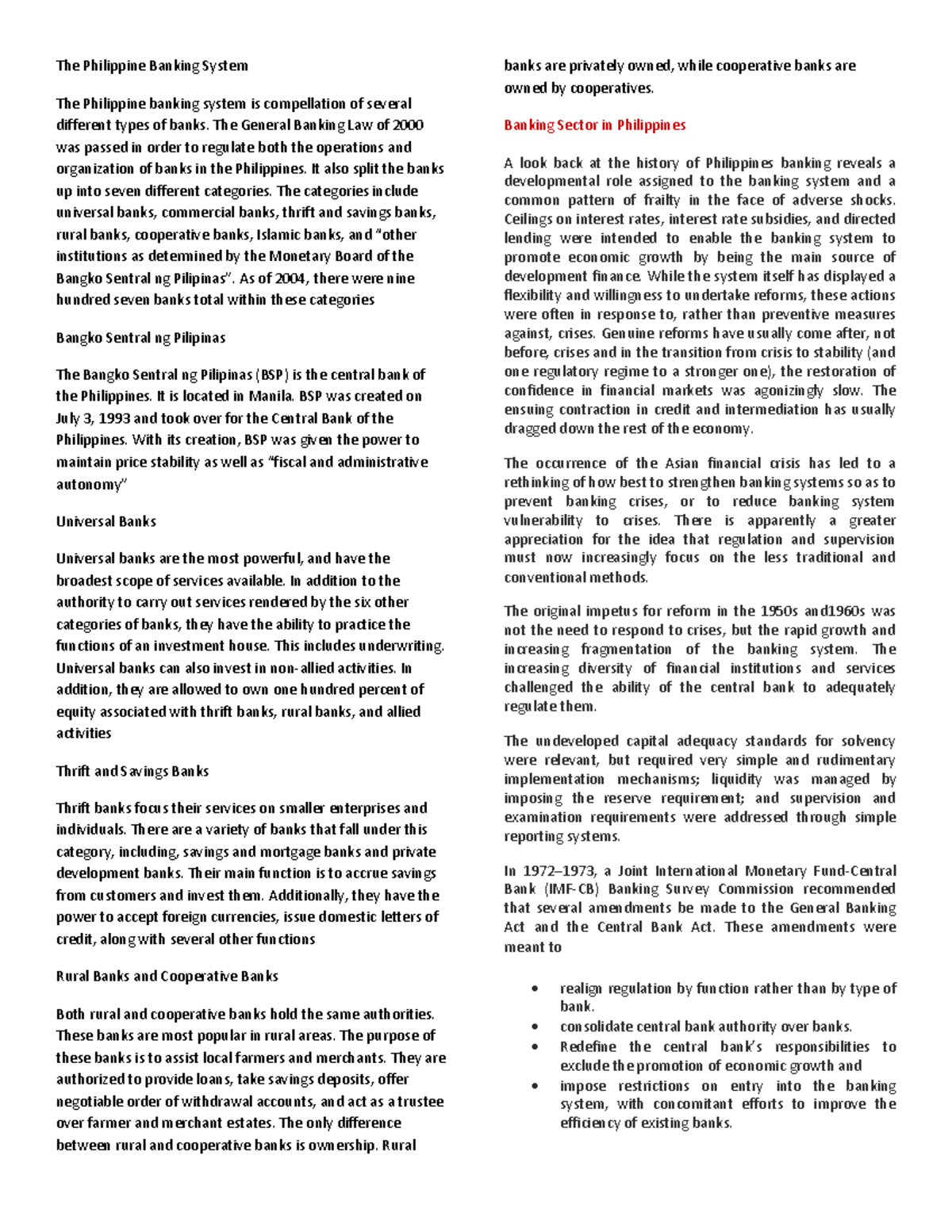 114189785 The Philippine Banking System - The Philippine Banking System ...