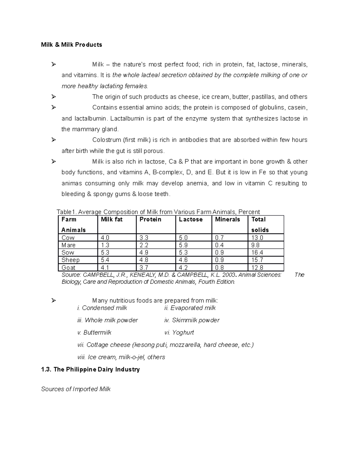 Milk and Milk Products - Milk & Milk Products Milk – the nature’s most ...