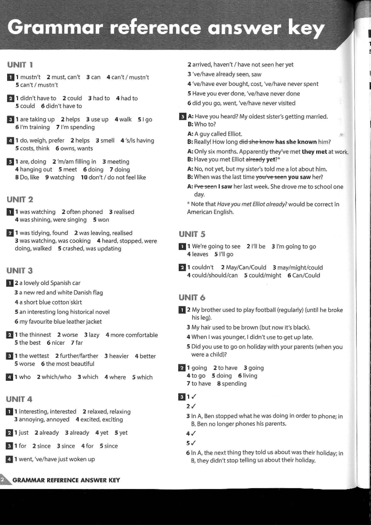 Grammar - Answer Key - English For Communication Studies - Studocu