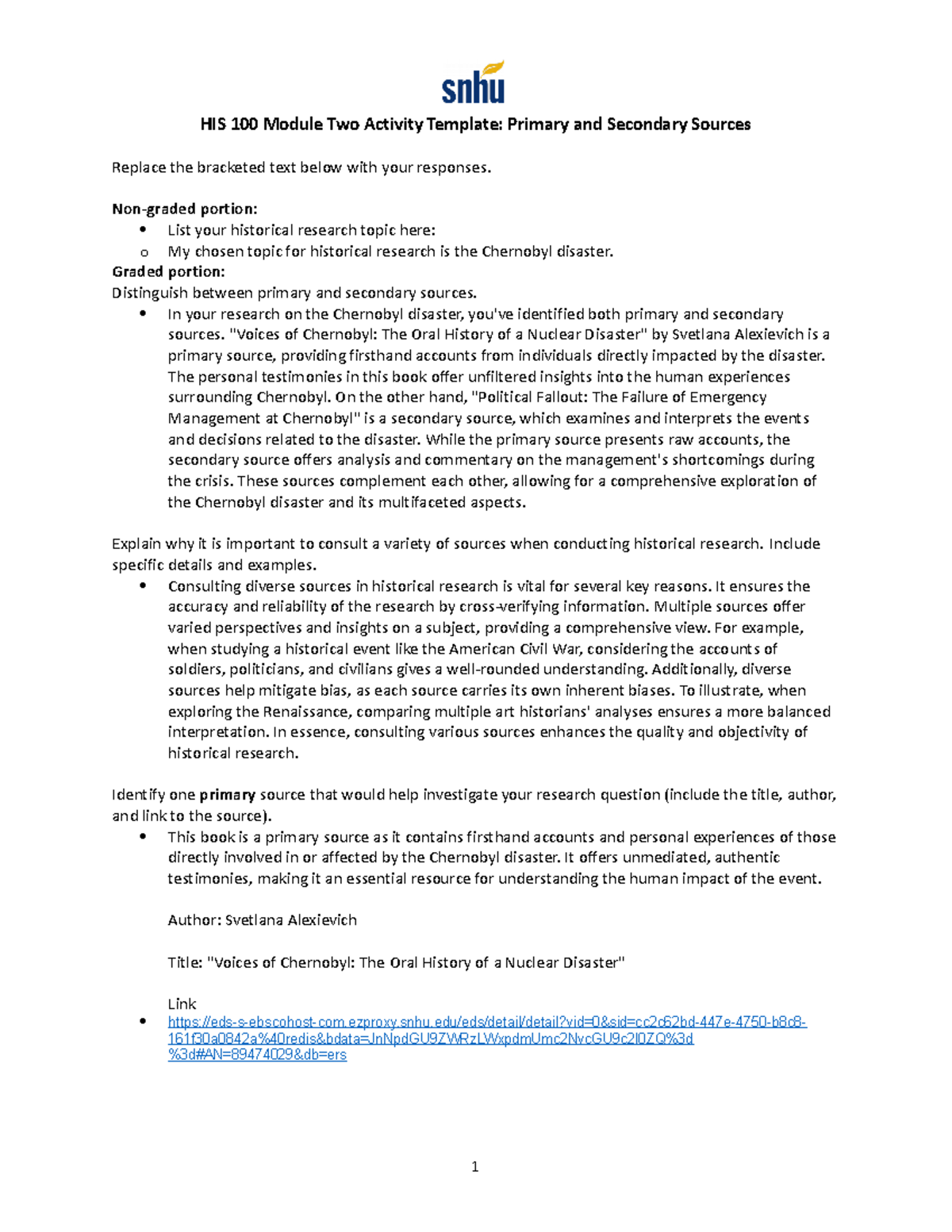 HIS 100 Module Two Activity Sources Template - HIS 100 Module Two ...