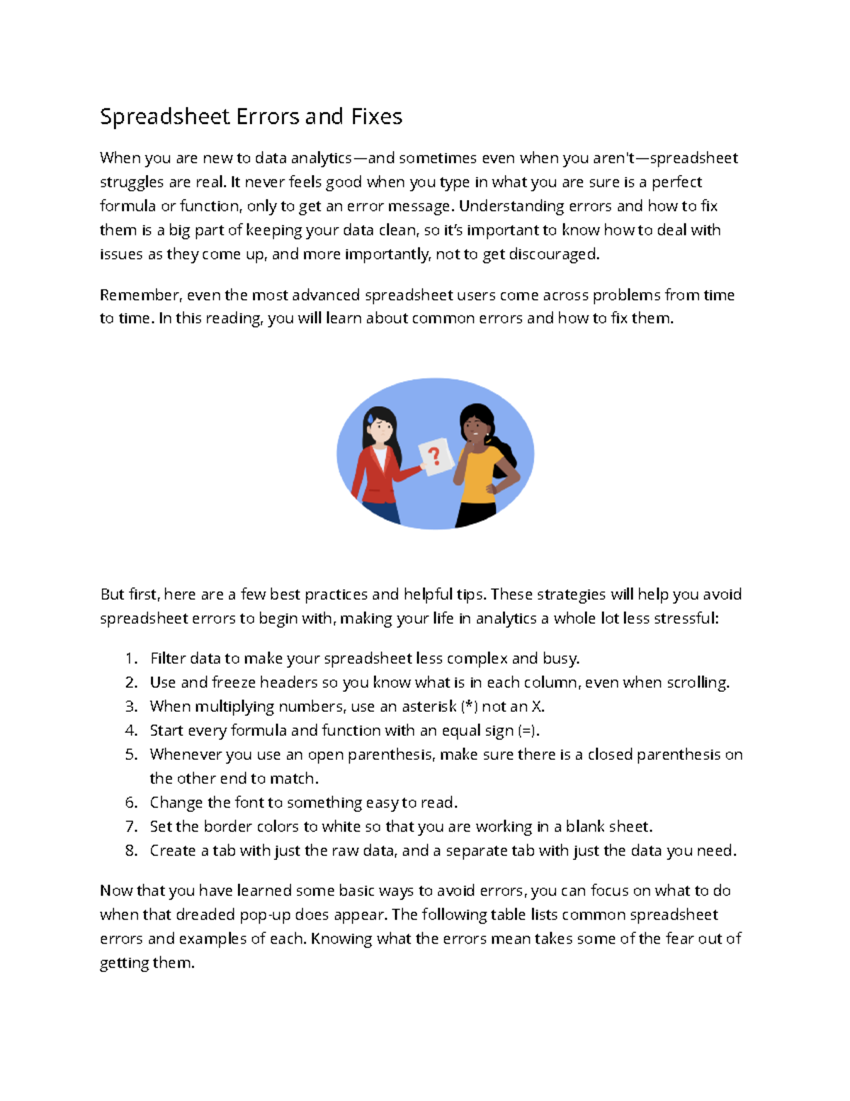 Spreadsheet Errors And Fixes It Never Feels Good When You Type In What You Are Sure Is A