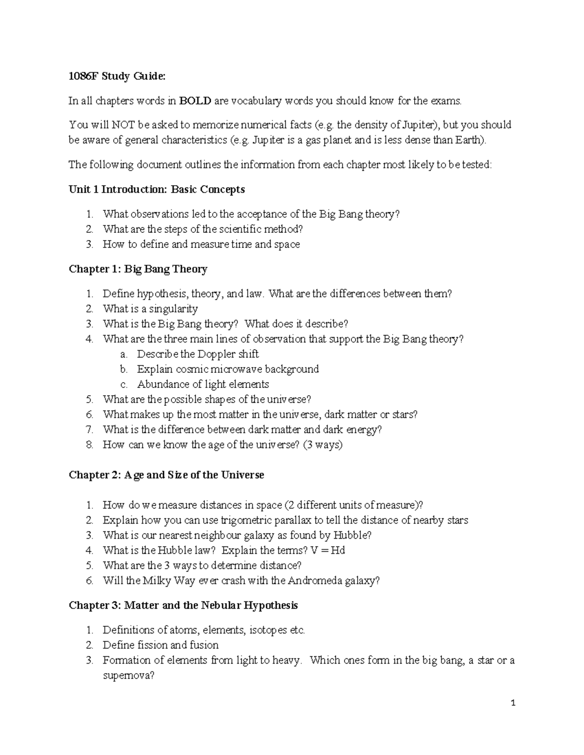 1086F+Study+Guide+for+the+Midterm - 1086F Study Guide: In all chapters ...