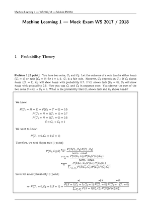 Exercise 04 linear regression - Machine Learning — WS2019 — Module IN2064 Sheet 04·Page 1 ...
