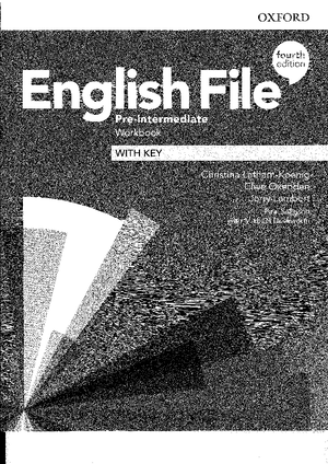 EF4e int quicktest 05 - English File 3e Pre-Int SB answer key - 5 Quick ...
