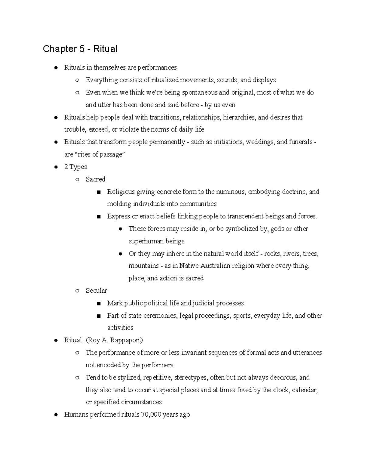 Intro to Performance Studies Chapter 5 Reading Notes - Chapter 5 ...