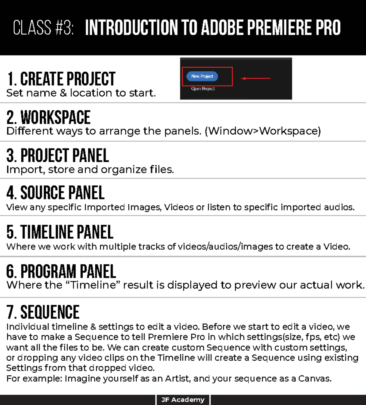 Class Topics - Video editing elements - CLASS #3: INTRODUCTION TO ADOBE ...