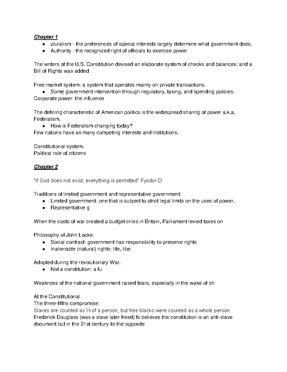 Chapter 1 - dr Moravitz - Chapter 1 pluralism - the preferences of ...