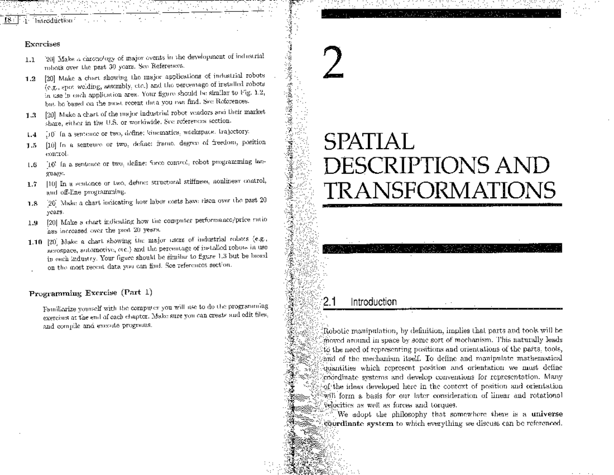 Spatial Descriptions and Transformations - MECH 221 - Studocu