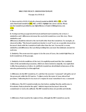 Bible Study Assignment 1 - RLGN 325 BIBLE STUDY ASSIGNMENT 1 TEMPLATE ...