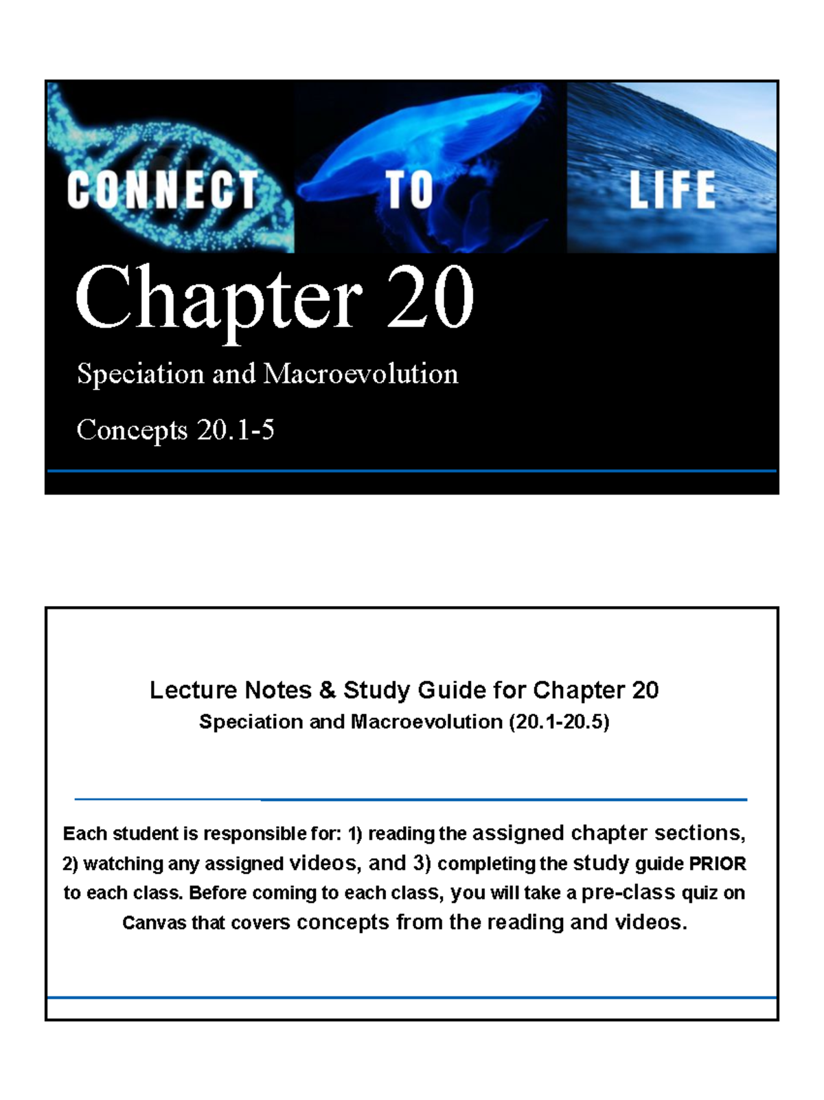 Ch 20 Worksheet and Study Guide Summary - Chapter 20 Speciation and Macroevolution Concepts 20 ...