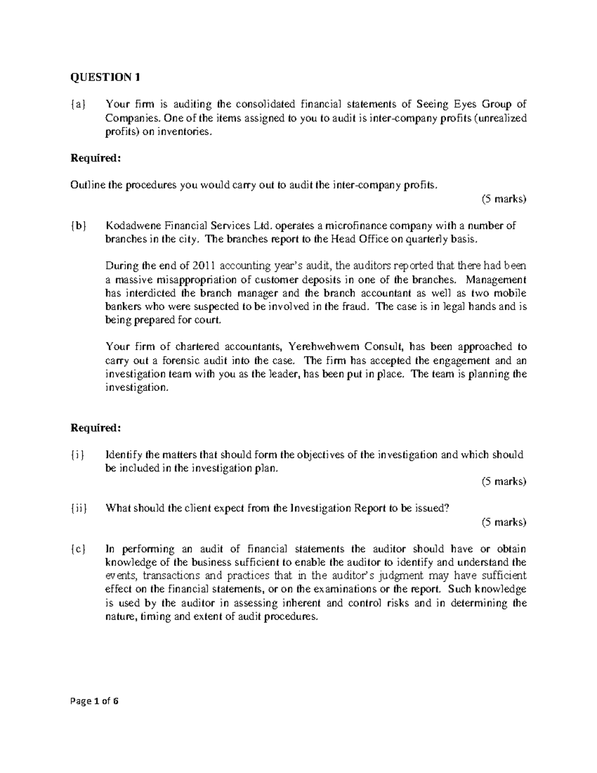 advanced-auditing-and-prof-ethics-question-1-your-firm-is-auditing
