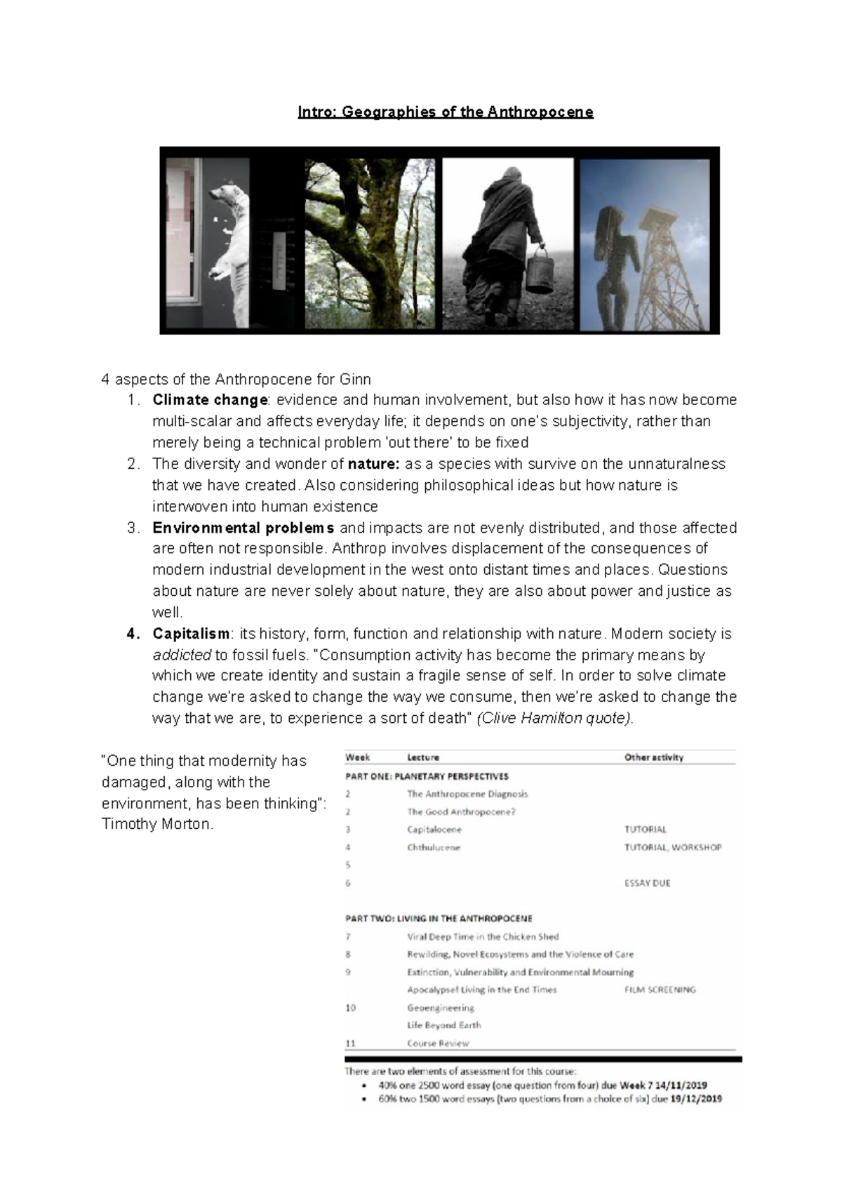 Intro - Geographies of the Anthropocene - Intro: Geographies of the ...