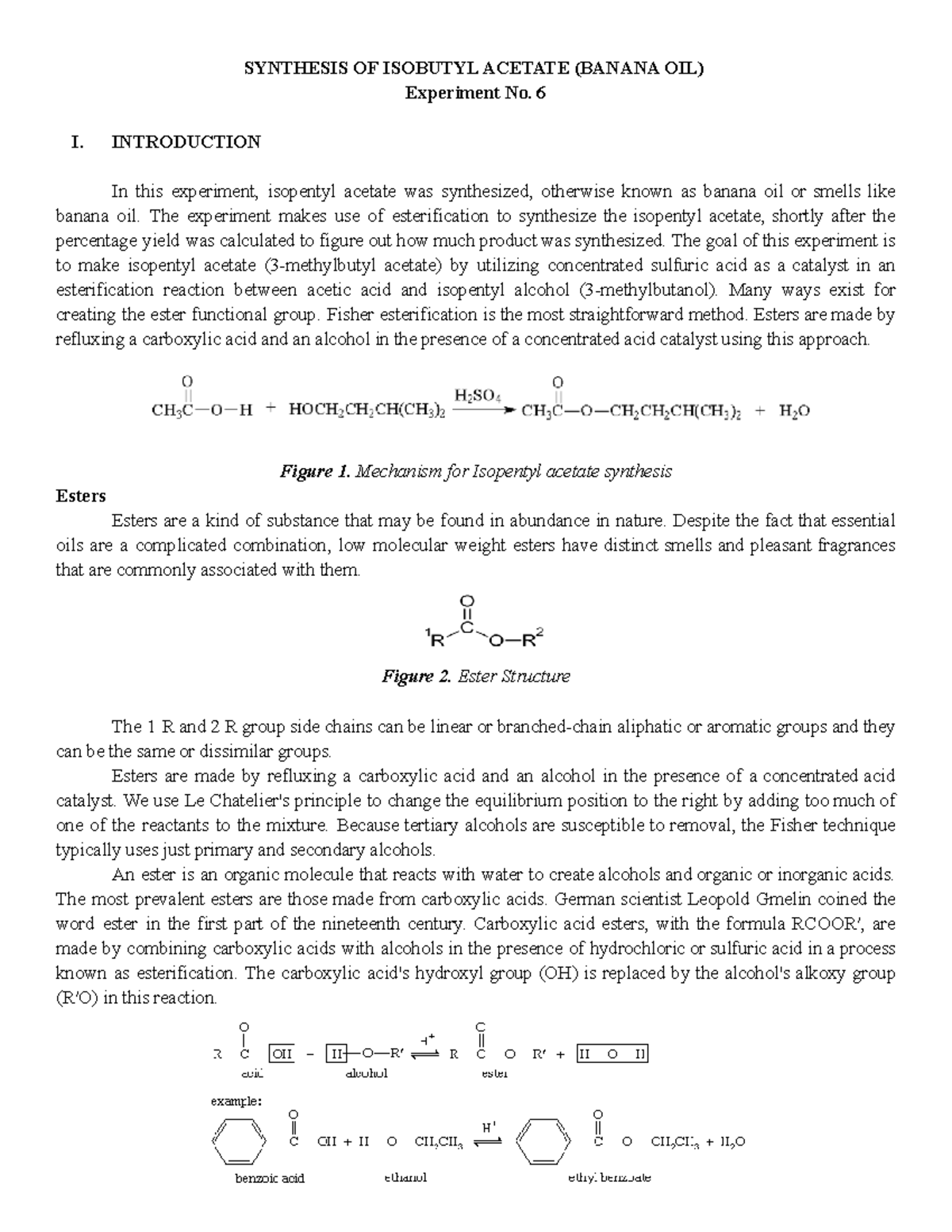 Synthesis of Isobutyl Acetate - SYNTHESIS OF ISOBUTYL ACETATE (BANANA ...