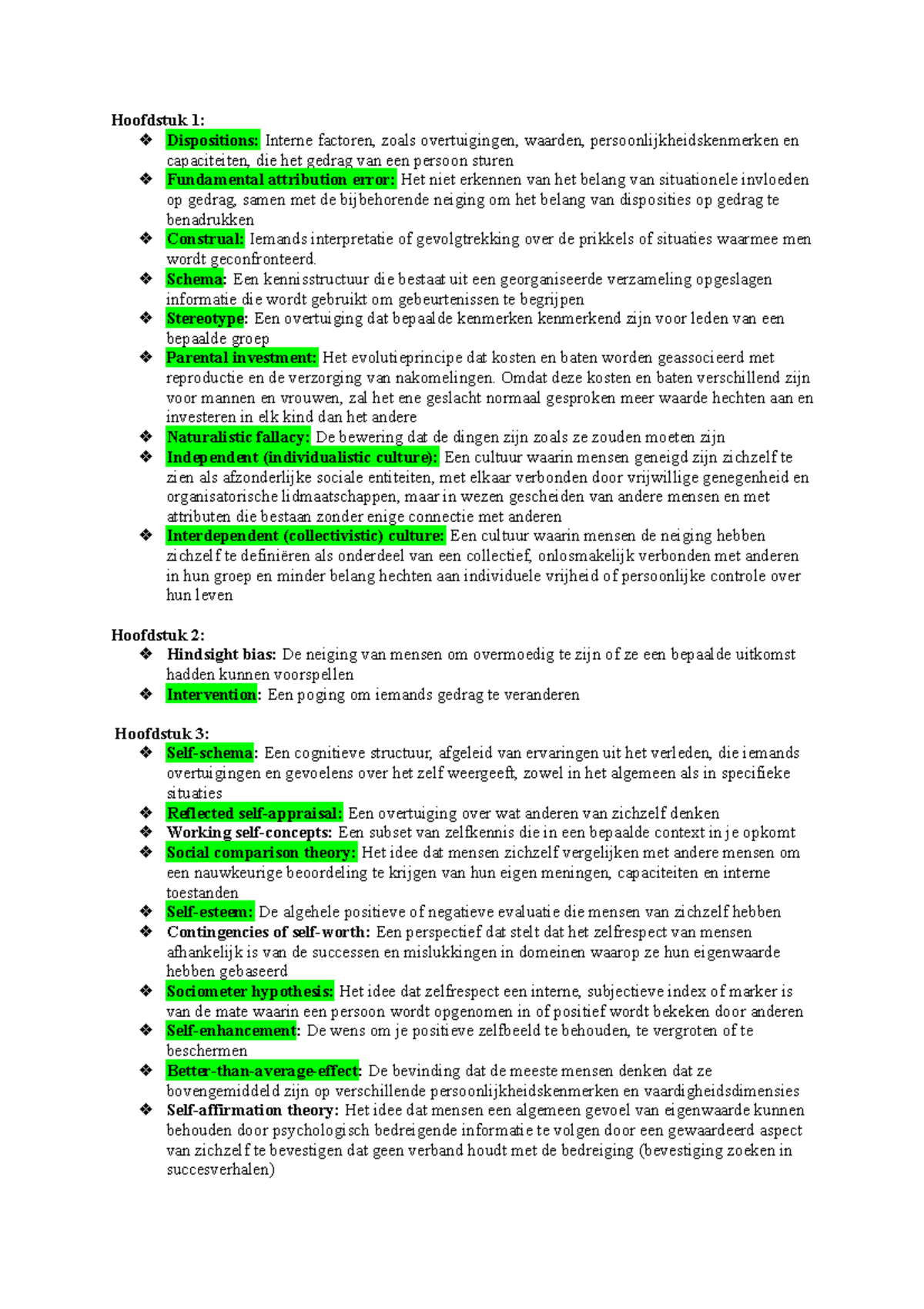 Genowoordenlijst - woordenlijst - Hoofdstuk 1: Dispositions: Interne ...